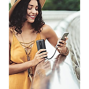 VRURC Portable Charger with Built-in Cables & AC Wall Plug, 22.5W Fast Charging 10000mAh Battery Pack(QC4.0 & PD3.0), USB C Power Bank with 4 Output 2 Input, Compatible with iPhone Samsung Android etc