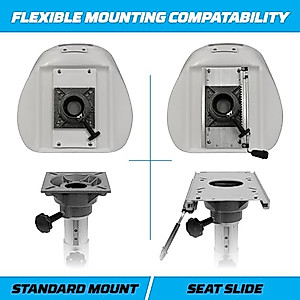 Wise 8WD015-3-710 Standard Compact Pilot Chair with Cushions and Mounting Plate, White