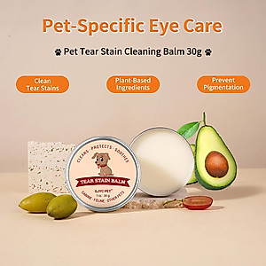Tear Stain Remover for Dogs 1oz - Dog Tear Stain Remover for White Dogs, Pet Eye Cleaner, Dog Eye Care for Tear Stains, Dog Eye Booger Remover, Cat Tear Stain Remover, Eye Stain Remover for White Fur
