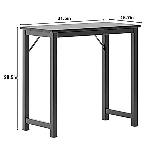 sogesfurniture Computer Desk 31.5 inches Sturdy Office Desk Meeting Desk Training Desk Writing Desk Workstation Desk Gaming Desk, Black