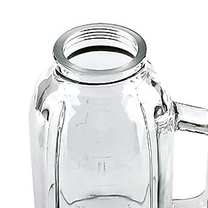 Veterger Replacement Parts 5-Cups Glass Jar with blade and cap,Compatible with BLACK&DECKER 10-Speed Blender BL2010BPA/BL2010BP/ BL2020S/ BL-2020/ BL2010BG