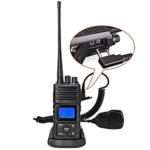 SAMCOM Walkie Talkie Speaker Mic, 2 Pin K Type Handheld Two Way Radios Shoulder Lapel Mic Microphone with Rainforced Cable,1 Pack