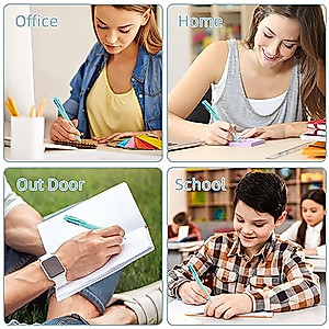 6 Pcs Multicolor Ballpoint Pens 0.5 mm 4-in-1 Colored Pens Color Changing Pen Retractable Nursing Pens Fine Point Ballpoint Pens for Office School Supplies