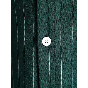 SOLY HUX Men's Short Sleeve Button Down Shirts Casual Dress Going Out Camp Tops Dark Green M