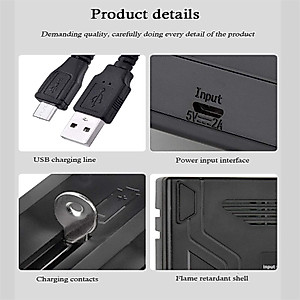 PUNLIM 18650 Battery Charger, Universal Smart LCD Display Fast Charger for Rechargeable Batteries Ni-MH Ni-Cd AA AAA Li-ion LiFePO4 IMR 10440 14500 16340 RCR123A 26650 3.7v 1.5v