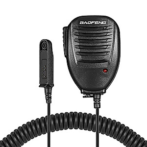 BAOFENG Waterproof Speaker Two Way Radio Microphone Ham Radio Handheld Remote Shoulder Mic UV-9R UV-9R Plus MK1 UV-9R PRO UV-9G GT-3WP BF-T57 BF-9700 UV-82WP(T-56)