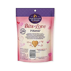 Old Mother Hubbard Natural Crunchy Dog Biscuits, Oven-Baked Healthy Treats for Dogs, Limited-Edition Holiday-Inspired Shapes (Peanut Butter - Valentine's Day, 6-Ounce Bag)