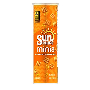 Sunchips Harvest Cheddar Minis, 3.75 oz Canisters, 3 Pack