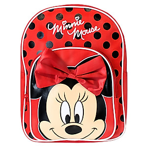 Disney Minnie Mouse Girls Minnie Mouse Backpack With Bow