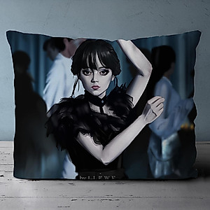 MARRKT Wednesday TV Play Addams Girl Duvet Cover Set, 100% Microfiber Bedding Sets, 3 Pieces Ultra Soft Skin-Friendly Comforter Cover Set (1 DuvetCover+2 Pillowcase) (02,Twin 68×86inch)