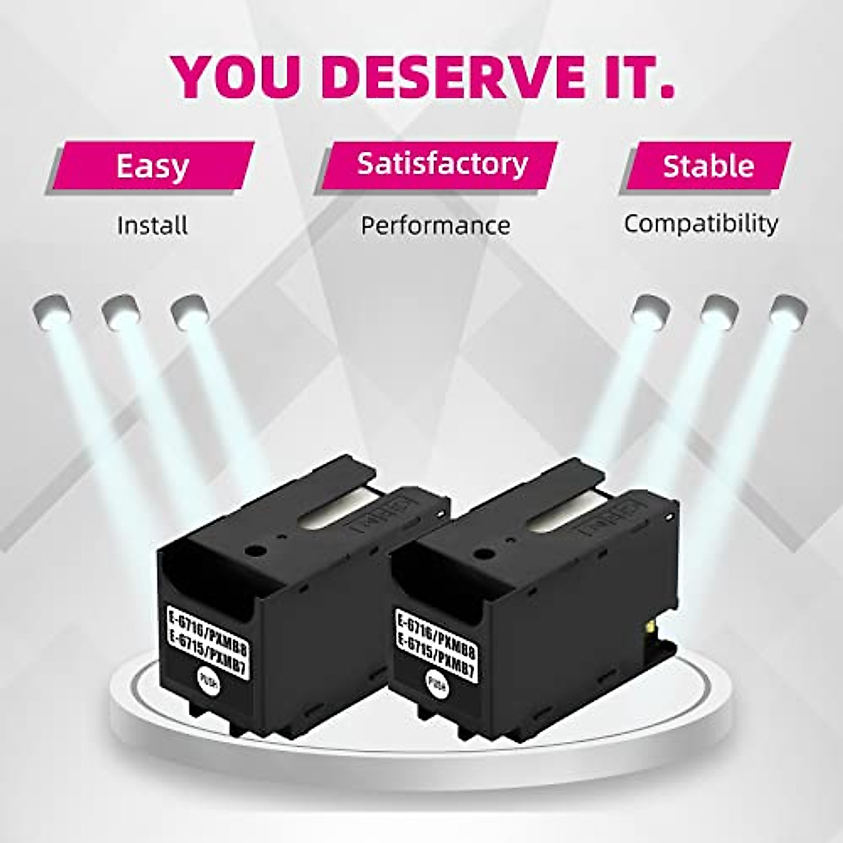 IN INTACTECH T6715 T6716 Maintenance Box Replacement for T671500 Ink Maintenance Box Work for Workforce Pro WF-4740 WF-4730 WF-3820 WF-4830 WF-4720 EC-4020 WF-4734 EC-4030 WF-C5210 WF-C5290 WF-C5710