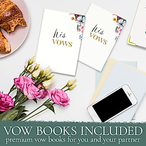 Generic The Wedding Planner Set with 3 Pieces, Wedding Planner with 2 Vow Books and 1 Wedding Guest Book, Wedding Binder, Wedding Planner for Bride, Wedding Checklist, Wedding Organizer, White