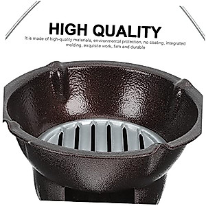 Cabilock 1 Set Charcoal Stove Portable Burner Camping Oven Portable Cooking Stove Stainless Steel Charcoal Grill Indoor Stove Korean Bbq Grill Indoor Outdoor Barbecue Stove Heating Stove