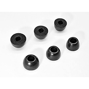 [ 6 Pairs ] Galaxy Buds 2 Pro Memory Foam Tips, No Silicone Eartips Pain Soft Comfortable Replacement Earbud Ear Tips Compatible with Beats Fit Pro/Studio Buds/Galaxy Buds 2 Pro Black S/M/L