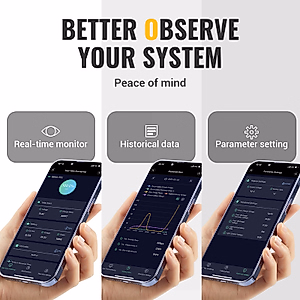 BougeRV MPPT Solar Charge Controller 40A, with Remote APP Control, Backlit LCD Display, Temperature Sensor, 12V/24V/36V/48V Battery Regulator, for LiFePO4, SLD, AGM, FLD, Gel Battery, Negative Ground