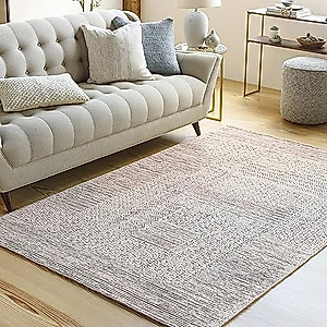 Mark&Day Area Rugs, 8x10 Tongerlo Modern Cream Area Rug, Beige Grey Pink Carpet for Living Room, Bedroom or Kitchen (8' x 10')