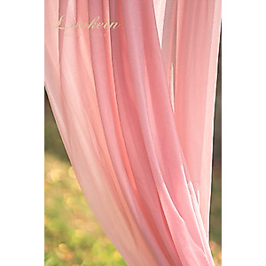 Lookein Arch Drapes for Wedding Party Reception Backdrop Wedding Arbor, 3 Panels 30" Wide 6.5 Yards, Blush& Dusty Rose& Mauve