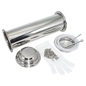 SoClaay Time Capsule Customize Logo Words Text Anti-Corrosion Waterproof Stainless Steel Capsule Container Durable Lock Container Birthday Graduation Gift (16.3x3.9inch)