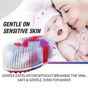 Avilana Silicone Body Scrubber – Dual-Sided Exfoliator for Men & Women, Gentle Loofah Alternative, Easy-to-Clean Silicone Shower Scrubber