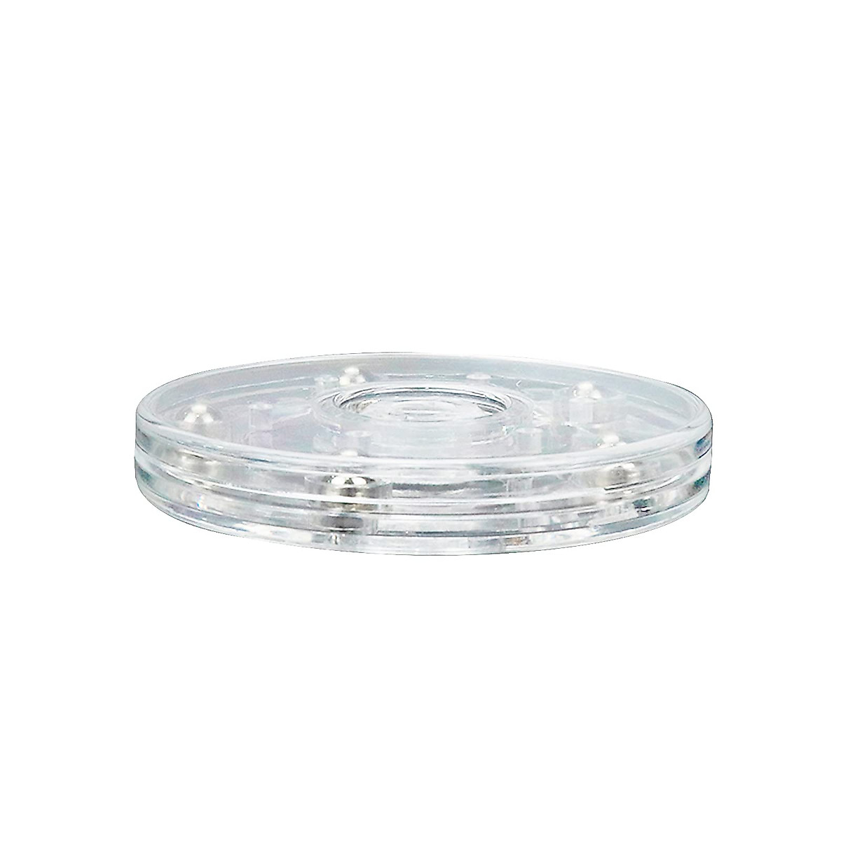 LC LICTOP Lazy Susan Hardware Rotating Turntable Bearing Round Swivel Plate 75mm/2.95" Transparent Turntable Organizer Acrylic for Spice Rack Table Cake Kitchen Pantry Decorating 4pcs