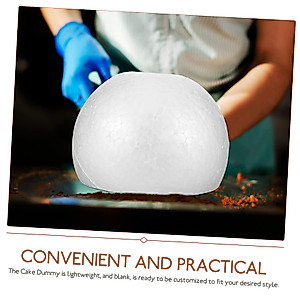 Parliky Spherical Cake Mold Foam Cake Mold Dummy Cake Rounds Polystyrene Cake Dummies Sphere Mold Cake Display Cake Dummy Doll Cake Mould Blocks White Accessories Multifunction to Rotate