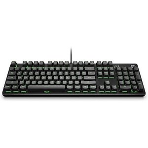 HP Pavilion Mechanical Gaming Keyboard 500 with Wired USB, Red Switches, RGB LED Backlighting, 10-Key Rollover Anti-Ghosting, Media Control Keys and 2-Way Adjustable Legs (3VN40AA#ABL)