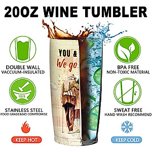 Oigemit Gifts for Wife, Birthday Gifts for Wife,Mothers Day Gift for Wife From Husband Romantic,Gifts for Her for Anniversary Valentine Wedding Day, To My Wife 20oz Insulated Tumbler With Keychain