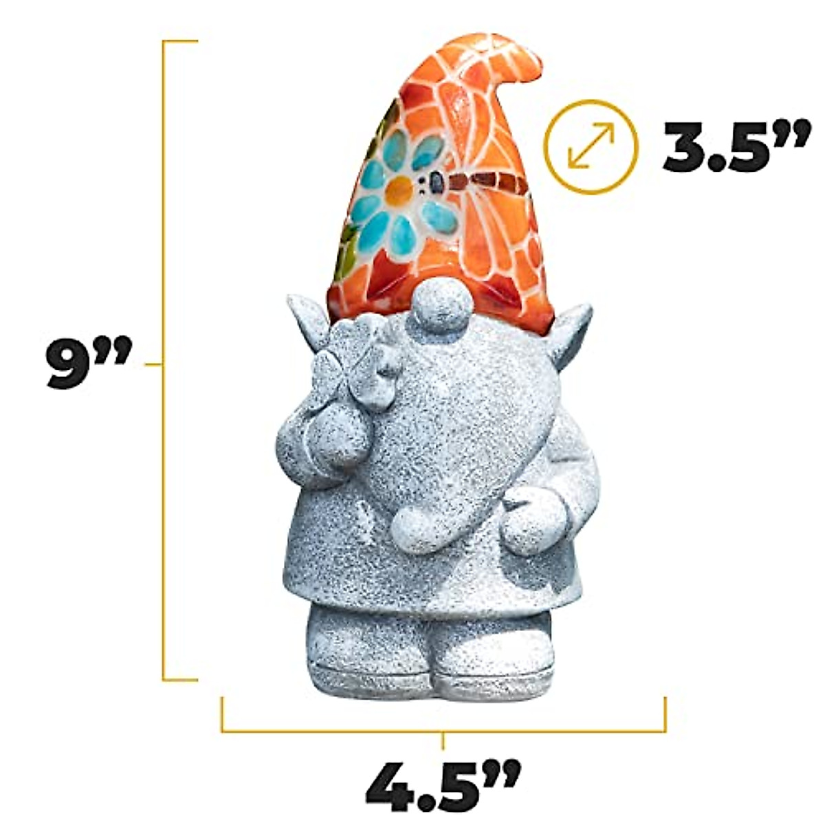 VP Home Luminous Gnomes Solar Powered LED Outdoor Decor Garden Light Set of 2 Great Addition for Your Garden Solar Powered Light Garden Christmas Decorations Gifts for Outside Patio Lawn