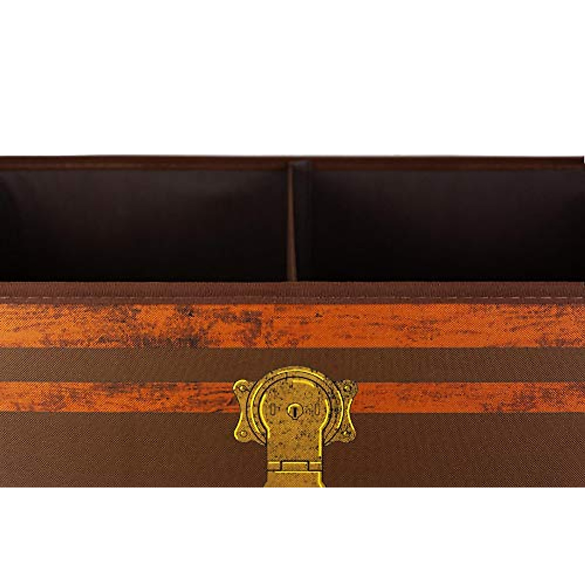 Harry Potter Hogwarts 24-Inch Foldable Storage Chest | Fabric Basket Container, Cube Organizer With Handles | Collapsible Brown Cubby Cube Closet Organizer