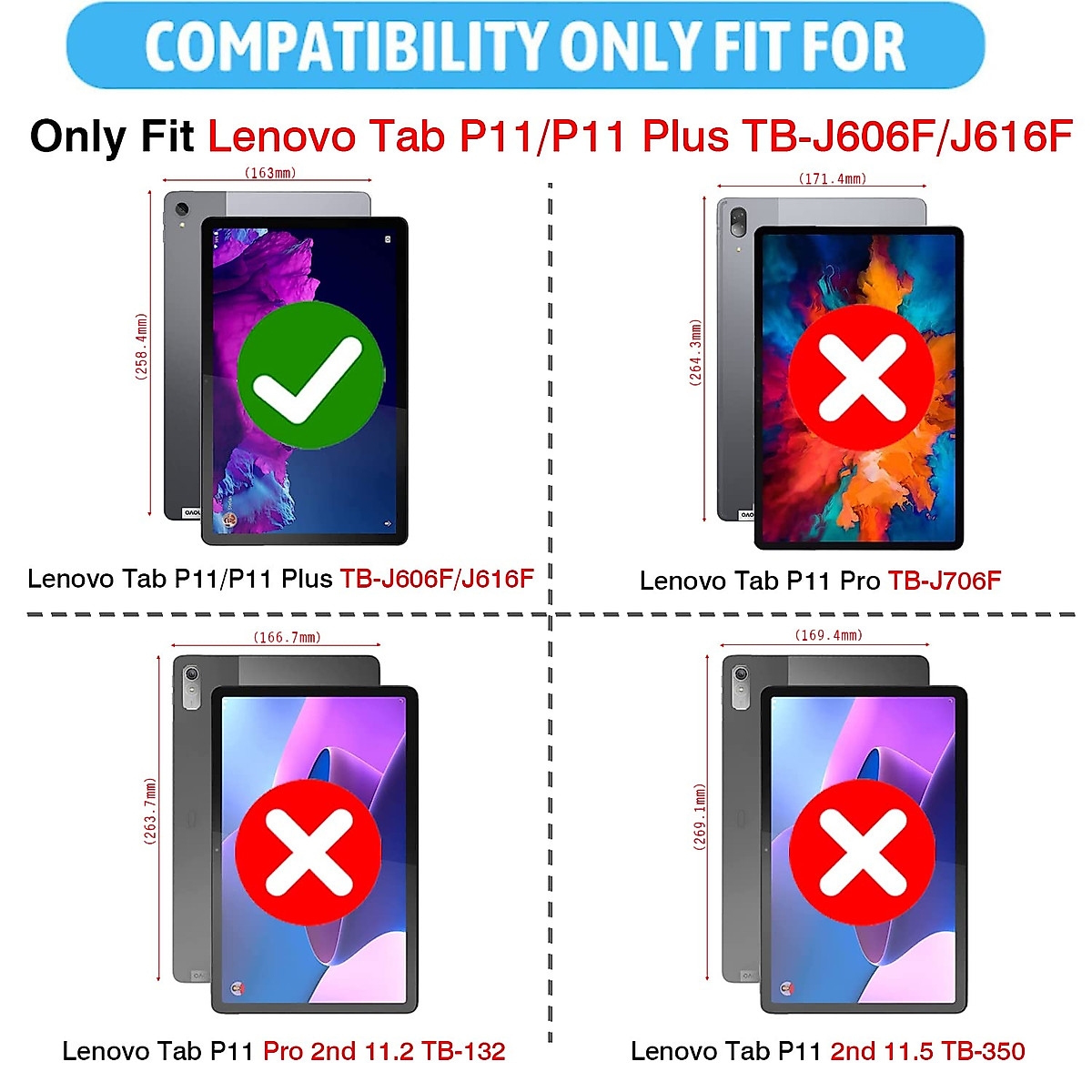 XunyLyee Kids Case for Lenovo Tab P11 Plus (11 Inch), EVA Shockproof Handle Light Weight Stand Cover for Lenovo Tab P11 Plus TB-J616F/ P11 TB-J606F, Blue