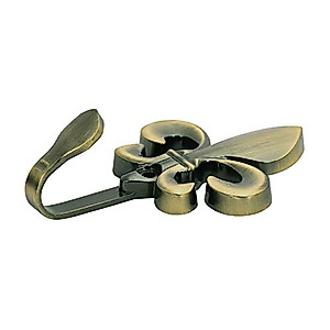 GoYonder Decorative Wall Hanging Coat Hooks Zinc Alloy Curtain Tieback Holders Screws Set of 4 Flower Shape (Bronze)