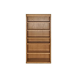 Martin Furniture Huntington Oxford 72" Open Bookcase, Wheat Finish, Fully Assembled