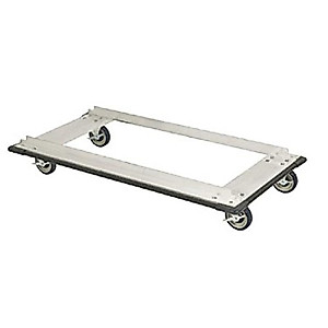 Omega 24" Deep x 60" Wide x 69" High Mobile Chrome Dolly Base Security Cage with 3 Interior Shelves