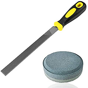 Set of 2 Dual Grit Multi-Purpose Sharpener and Rectangular Cut Axe File, SourceTon Waterstone Sharpener and sharpening file