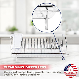 Better Houseware 3423 Compact Dish Drainer Set, Stainless 12" x 9" x 5"