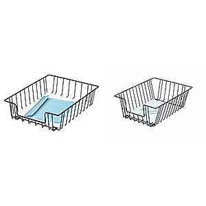 Fellowes 60112 Workstation Letter Desk Tray Organizer, Wire, Black & Workstation Legal Size Desk Tray Organizer, Wire, Black (65112)