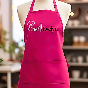 Chef Apron Men, Women, Personalized Adult Aprons for Women and Men, Personalized Baking Gifts, Professional Aprons for Chefs, Men - Women Cooking Gift for Christmas, Birthday, Fathers Day, Mothers Day