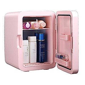 FRIGIDAIRE EFMIS170-PINK Mini Portable Compact Personal Fridge, 6.5L Capacity, 9 Cans, Makeup, Skincare, Freon-Free & Eco Friendly, Includes Home Plug & 12V Car Charger, 2022 Version, Pink