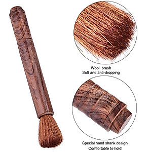 Guitar Cleaner Brush, High End Wool Brush Musical Instrument Cleaning Tool Violin Rosin Cleaner (Rosewood)