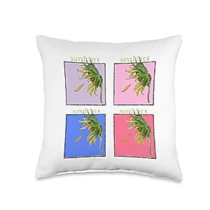 O G collections Sunflower (Multi) Throw Pillow, 16x16, Multicolor