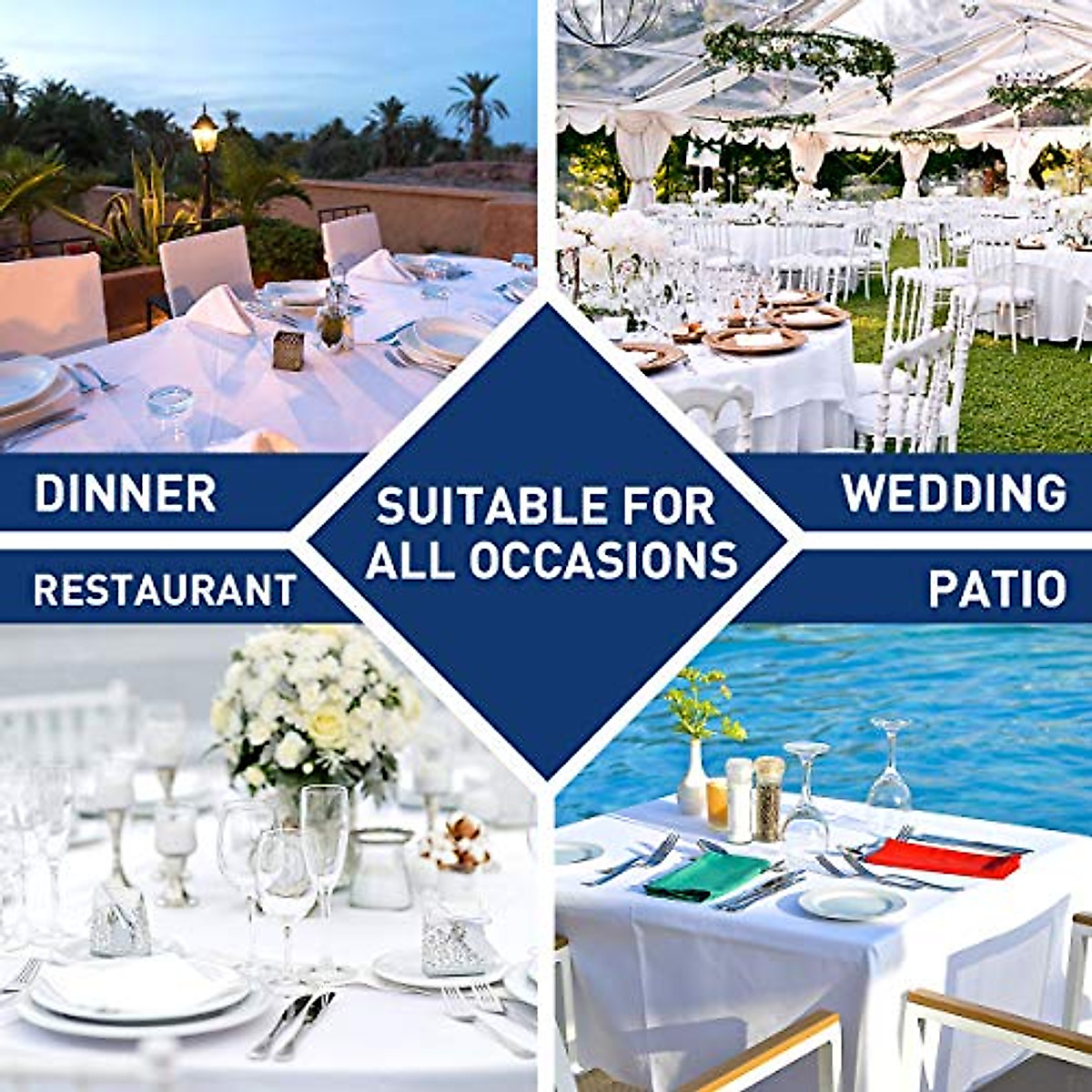 JUCFHY Soild Plaid Jacquard Spring Table Cloth Elegance Wrinkle Resistant Contemporary Woven Decorative Tablecloths, Spillproof Soil Resistant Holiday Table Cover, 52 X 70, Turquoise