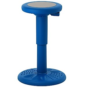 Studico ActiveChairs Adjustable Wobble Chair, Flexible Classroom Seating improves Focus, Posture & Helps ADHD/ADD. Classroom Stools, Active Wobble Chairs, Adjusts from 16.65" to 23.75" Ages 13-18 Blue