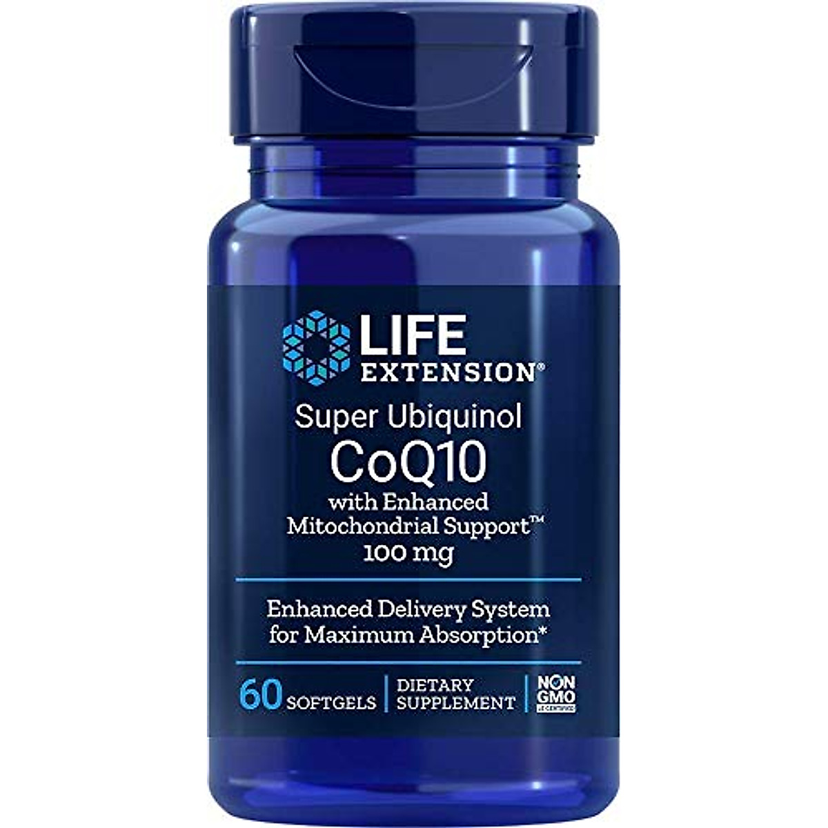 Life Extension Super Ubiquinol Coq10 with Enhanced Mitochondrial Support, 60 Count (Pack of 2)