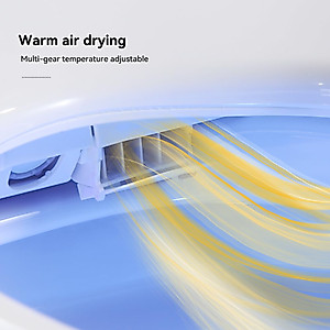 Smart Toilets for Bathrooms, Portable Bidet toilet with Automatic Flush and Foot Feel Flush, Smart Toilets with Heated Bidet Seat, Luxury Smart Toilet with Dryer and Warm Water, White