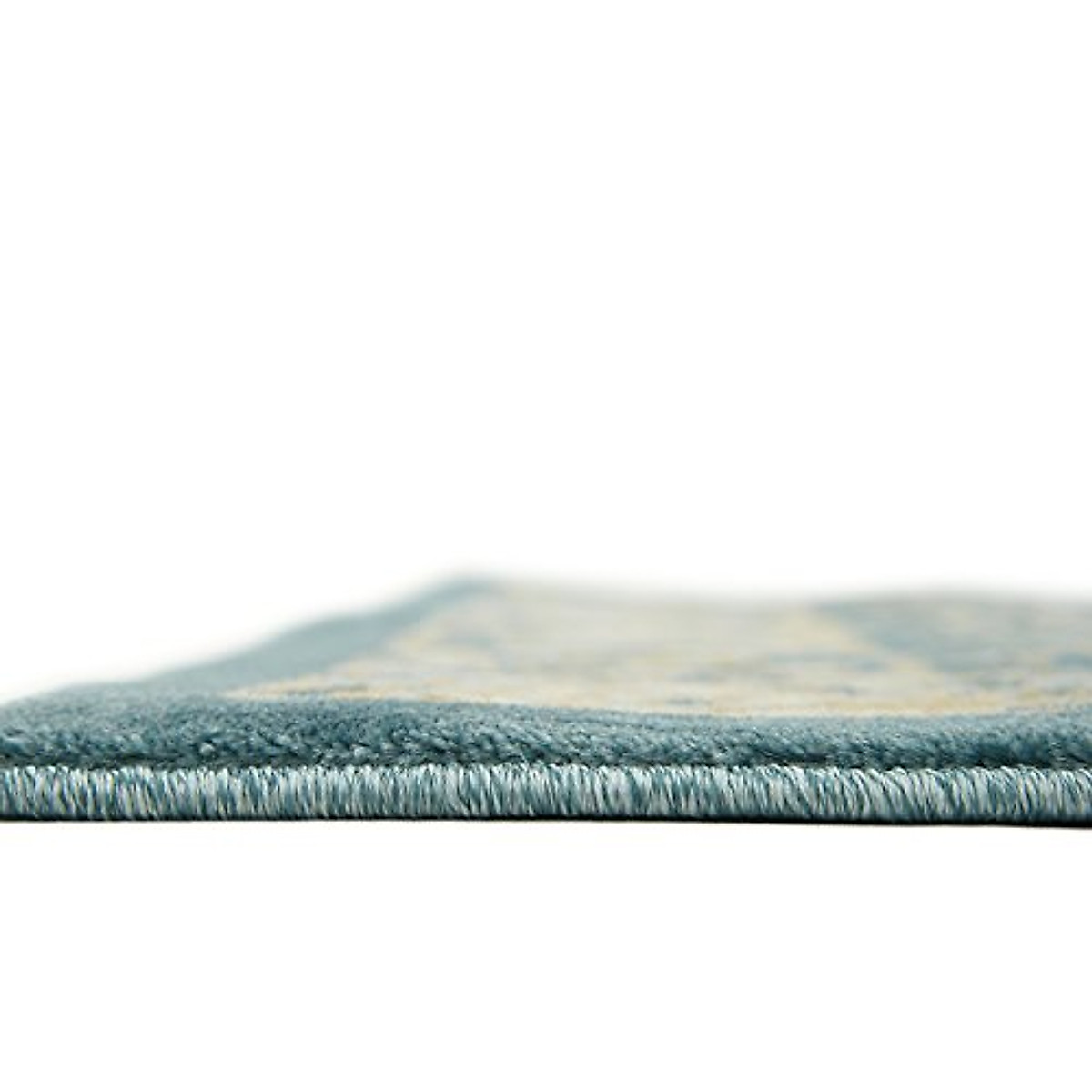 Unique Loom Oslo Collection Traditional Botanical Teal Runner Rug (3' x 13')