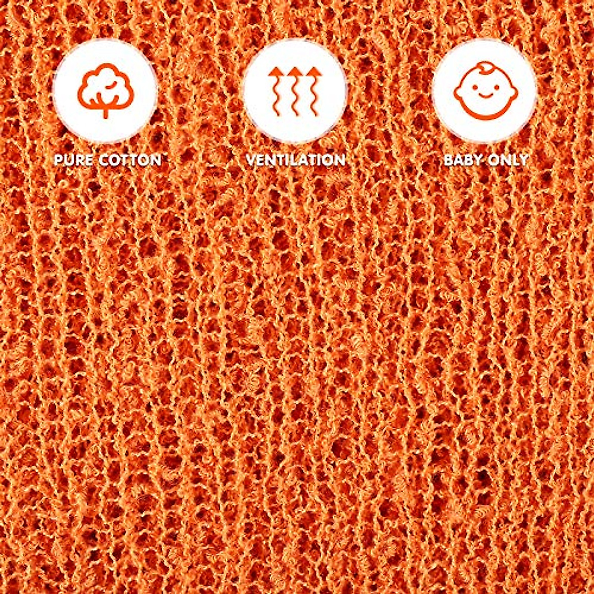Tinksky Long Ripple Wrap, DIY Newborn Baby Photography Wrap-Baby Photo Props Favors Christmas Gift (Orange)