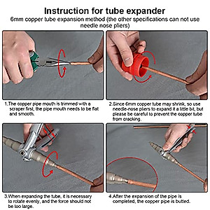 TOPINCN Tube Expander, Stainless Steel Manual Copper Tube Expander Universal Hand Refrigeration Tools Air Conditioner Maintain Repair Tube Expander