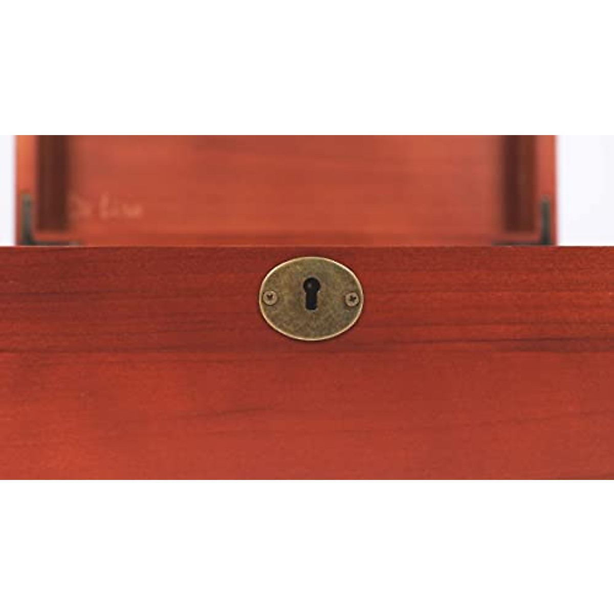 Wood Treasure, Keepsake, Memory Box - Large, 11x8.5x5in - Acacia Hardwood Keepsake and Personal Storage Box with Hinged Locking Lid.