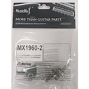 Musiclily Pro Aluminium Mini Metric Sized Blend Pots MN500K Dual Balance Potentiometers with Center Detent for Guitar (Set of 2)