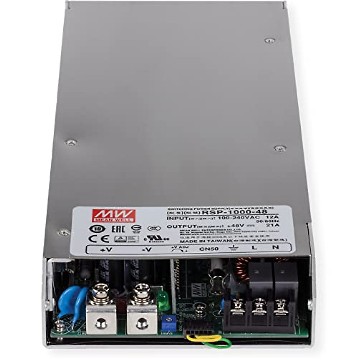 TRENDnet 1000W, 48V DC, 21A AC to DC Industrial Power Supply with PFC Function, TI-RSP100048, Compatible with 4U 19” Rackmount TI-R4U (Sold Separately), Built in DC Fans, UL 508 Approved